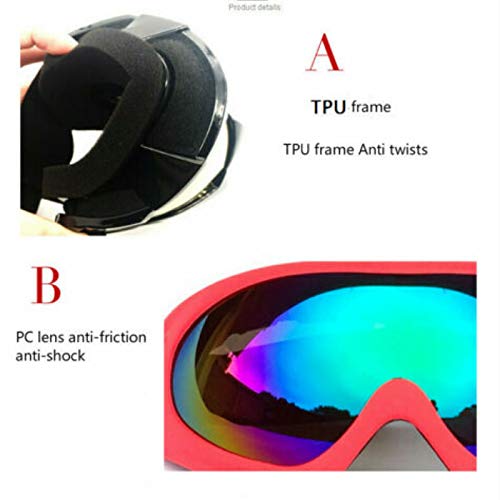 Cycling Cross Country Goggles Motorcycle Goggles ski Glasses Safety Protective Goggles (Black Frame Brown)