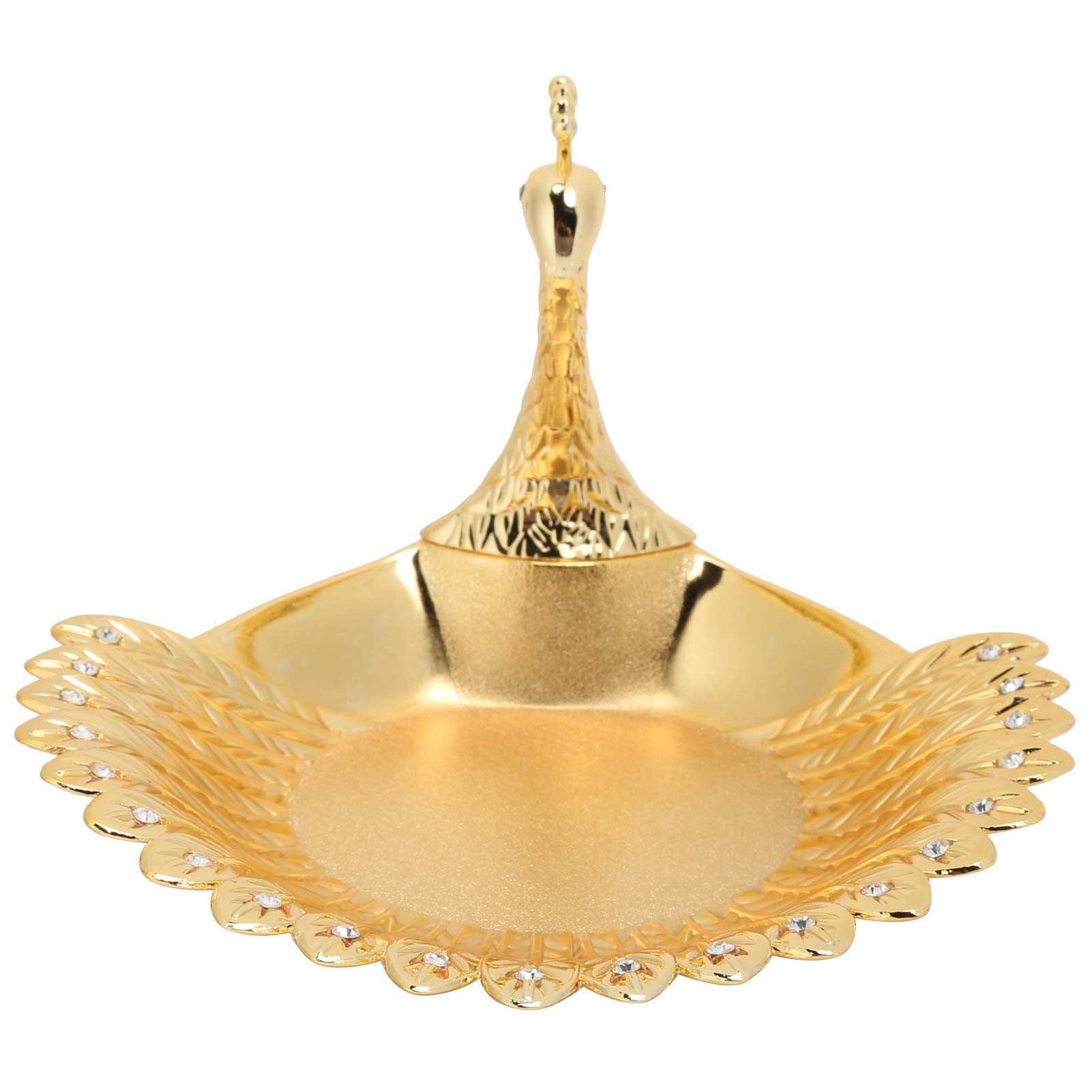 Dried Fruit Plate, Home Peacock Shape Metal Table Snack Tray, for Decoration Place Dried Fruit