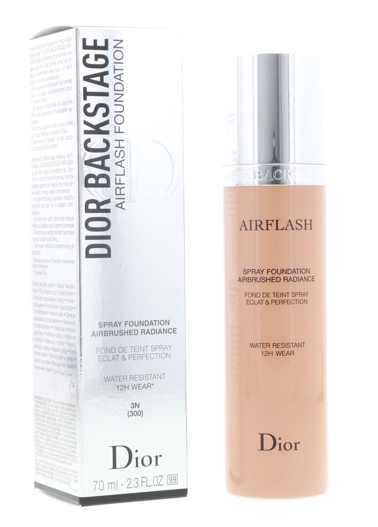 Christian Dior Skin Airflash Spray Foundation 300, Medium Beige, 2.3 Ounce