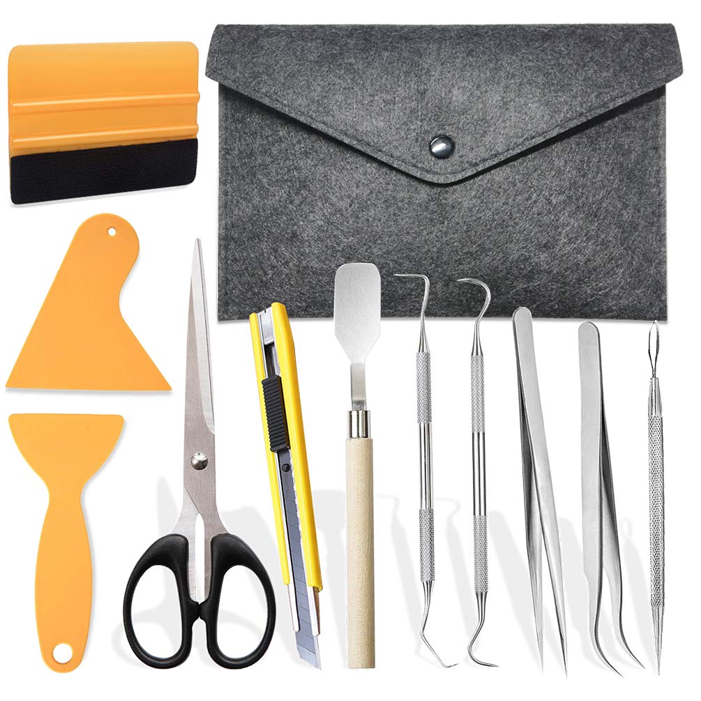 Craft Vinyl Weeding Tools Set, HIRALIY 15 Pcs Vinyl Weeding Tools Kit with 3 Pack 12" x 12" Cutting Mats for Cricut, Silhouette Cameos, Scrapbooking, Lettering, DIY Art Work Cutting