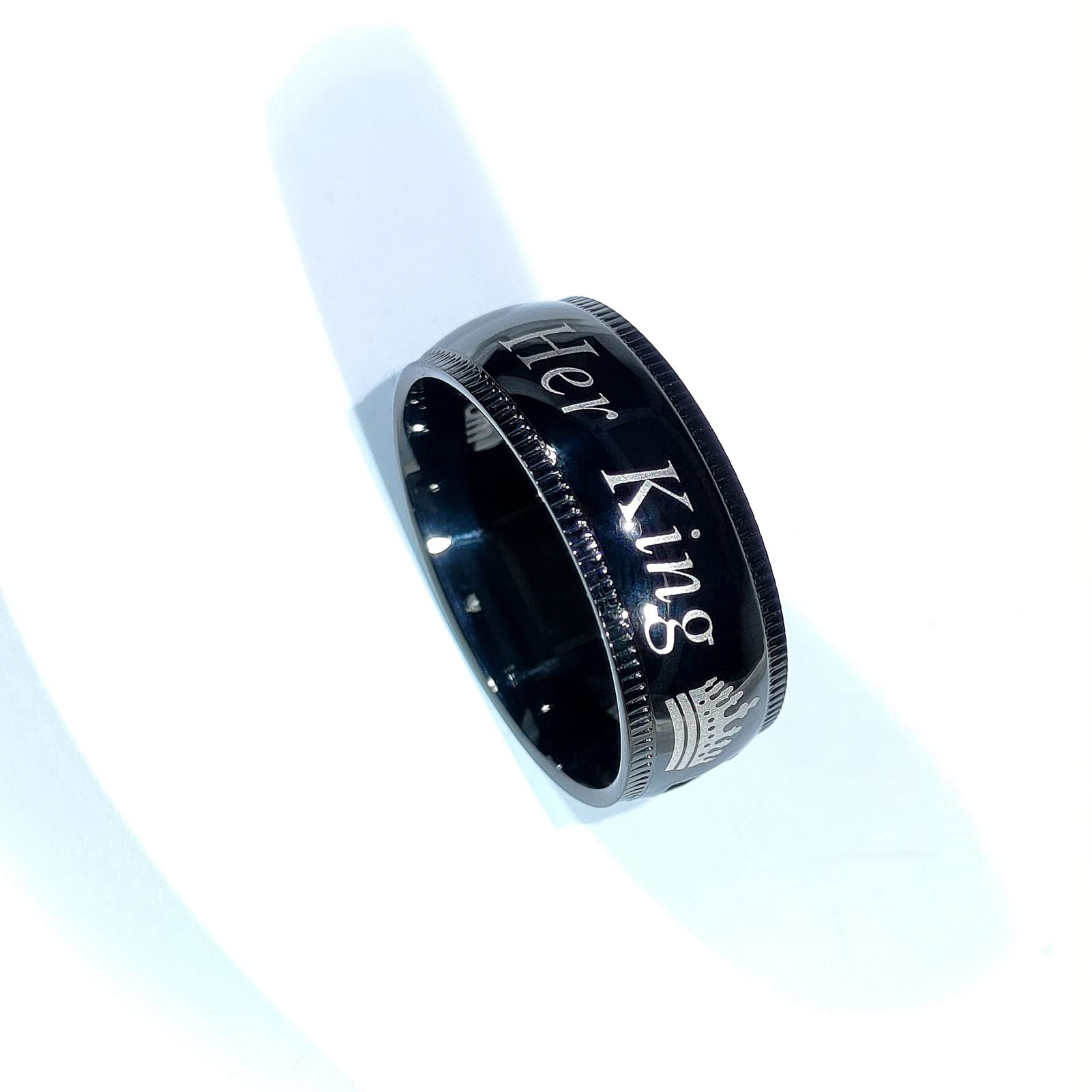 Couple Rings Crown Ring Matching Ring Heart Cz Womens Wedding Ring Sets for Him and Her Crown Ring(Please Buy 2 Rings for 1 Pair)