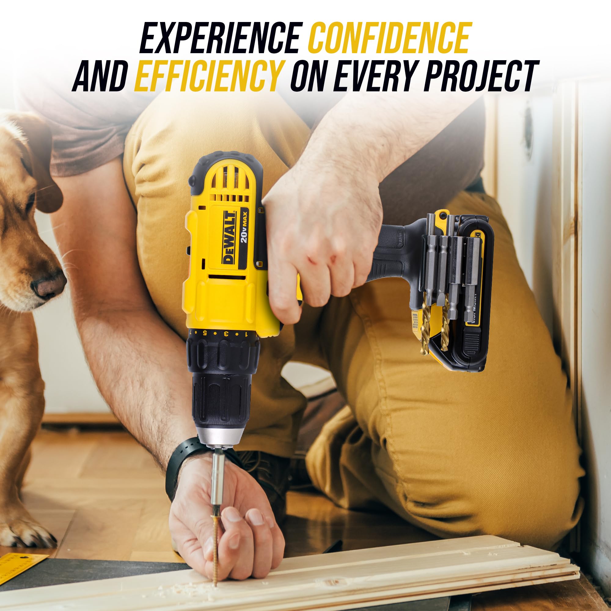 Impact Driver Bit Holder, Magnetic Drill Holder, Bit Holder for Drill, Perfect for Construction, and DIY Projects, Compatible with Most DeWalt 20V Max Drills and Drivers, 1pack