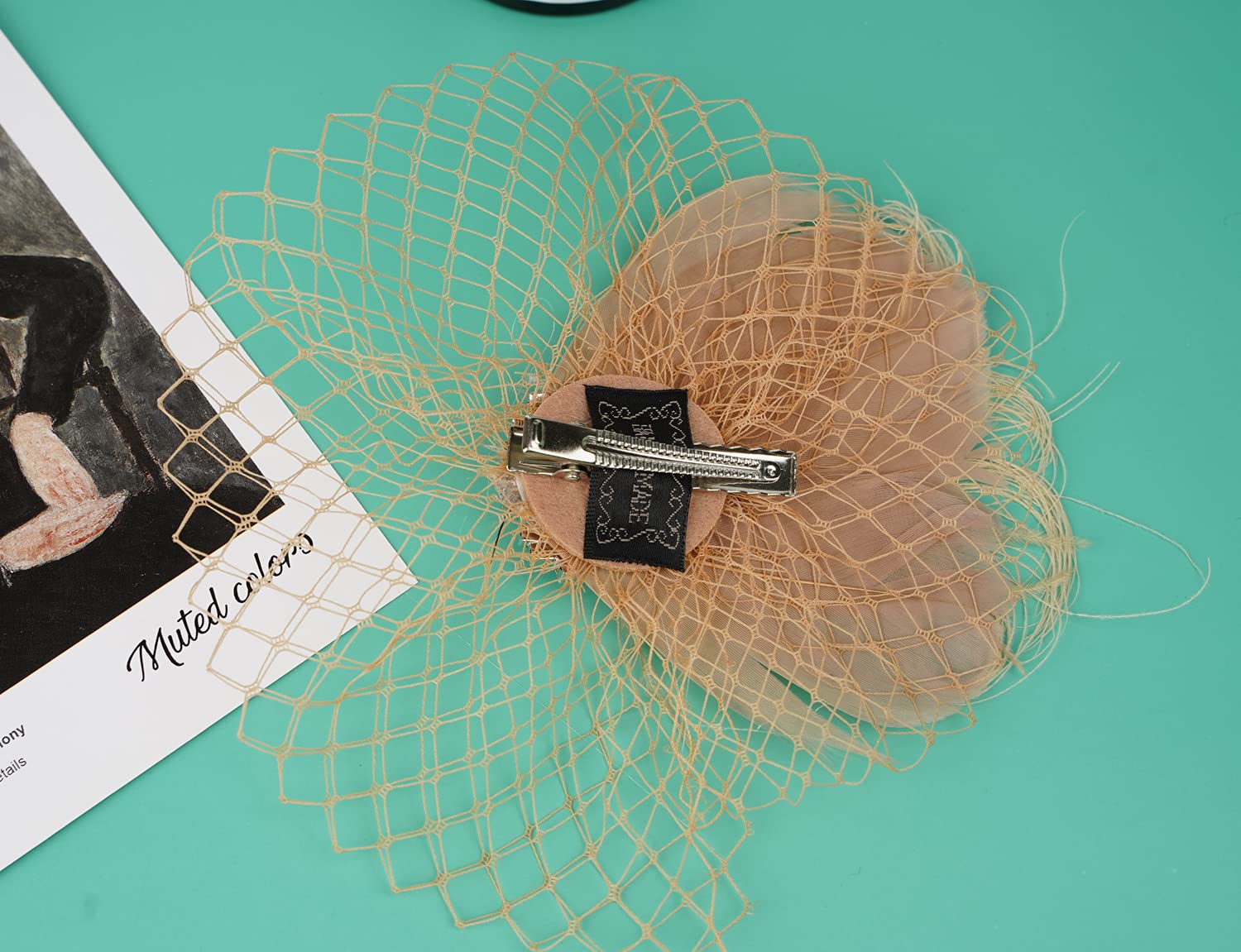 Cizoe Fascinators 20s Gatsby Flapper Acessories Art Deco Party Accessory Peacock Feather Headpiece(C-Champagne)