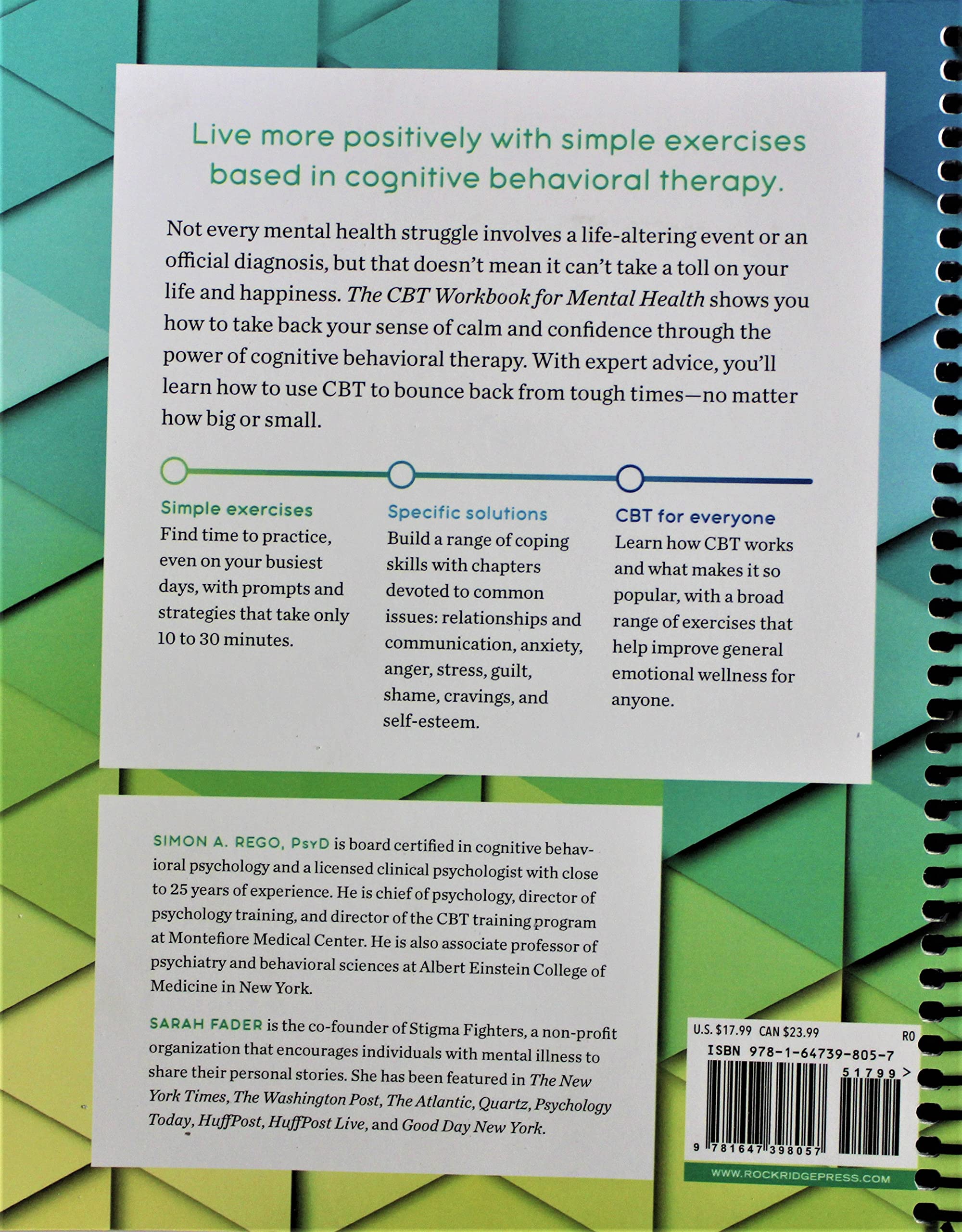 The CBT Workbook for Mental Health: Evidence-Based Exercises to Transform Negative Thoughts and Manage Your Well-Being