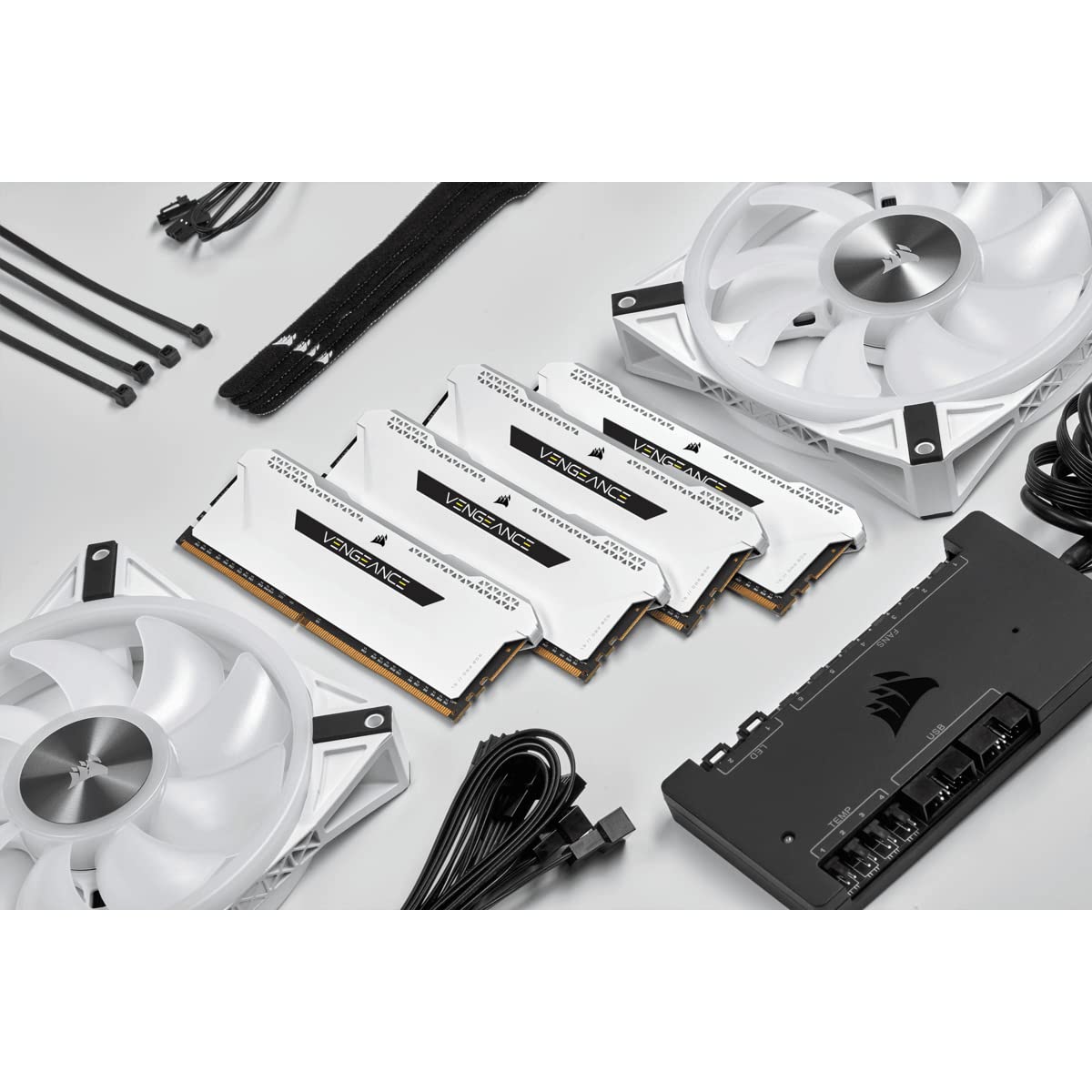 Corsair VENGEANCE RGB PRO SL DDR4 32GB (2x16GB) 3600MHz CL18 Intel XMP 2.0 AMD Ryzen iCUE Compatible Computer Memory - White (CMH32GX4M2D3600C18W)