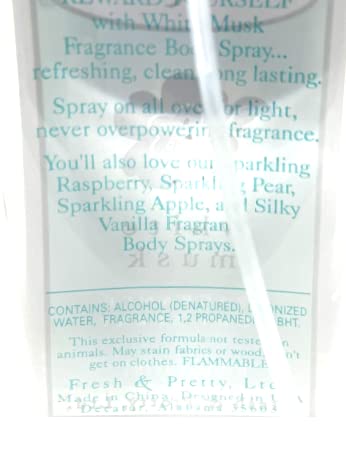 FRESH & PRETTY WHITE MUSK 6OZ / 177mL FRAGRANCE BODY SPRAY