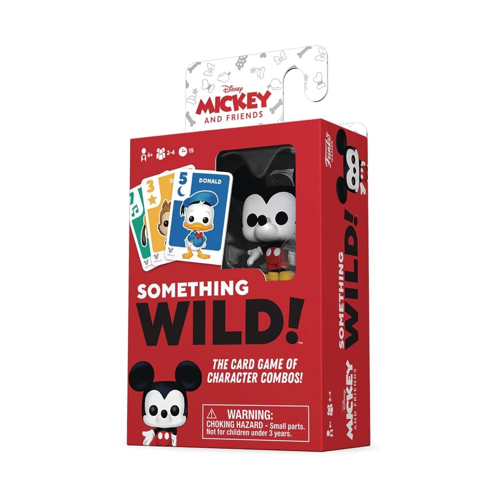 Something Wild Family Card - Mickey & Friends Disney(Includes Collectable Mini POP!) Ideal for Children Ages 6 and Up - Fun for The Whole Family - Funko Board Game 51893