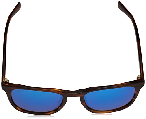 Costa Del Mar Mens Sullivan Square Sunglasses, Matte Tortoise/Blue Mirrored Polarized-580G, 52 mm