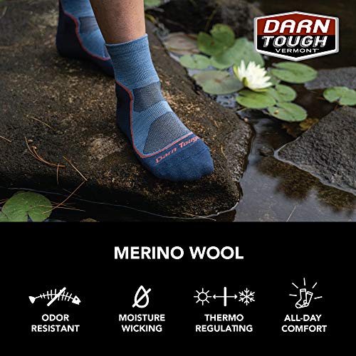 Darn Tough Vermont Light Hiker 1/4 Lightweight with Cushion Moss LG (US 10-11.5)