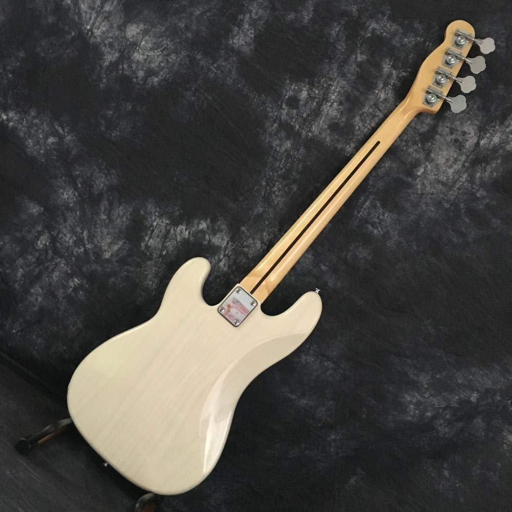CJWSLYT Guitar Jazz Instrument 4 String White Low Electric Guitar Guitar String Acoustic Steel Steel String Guitar ZDANFDD (Size : 40 inches)