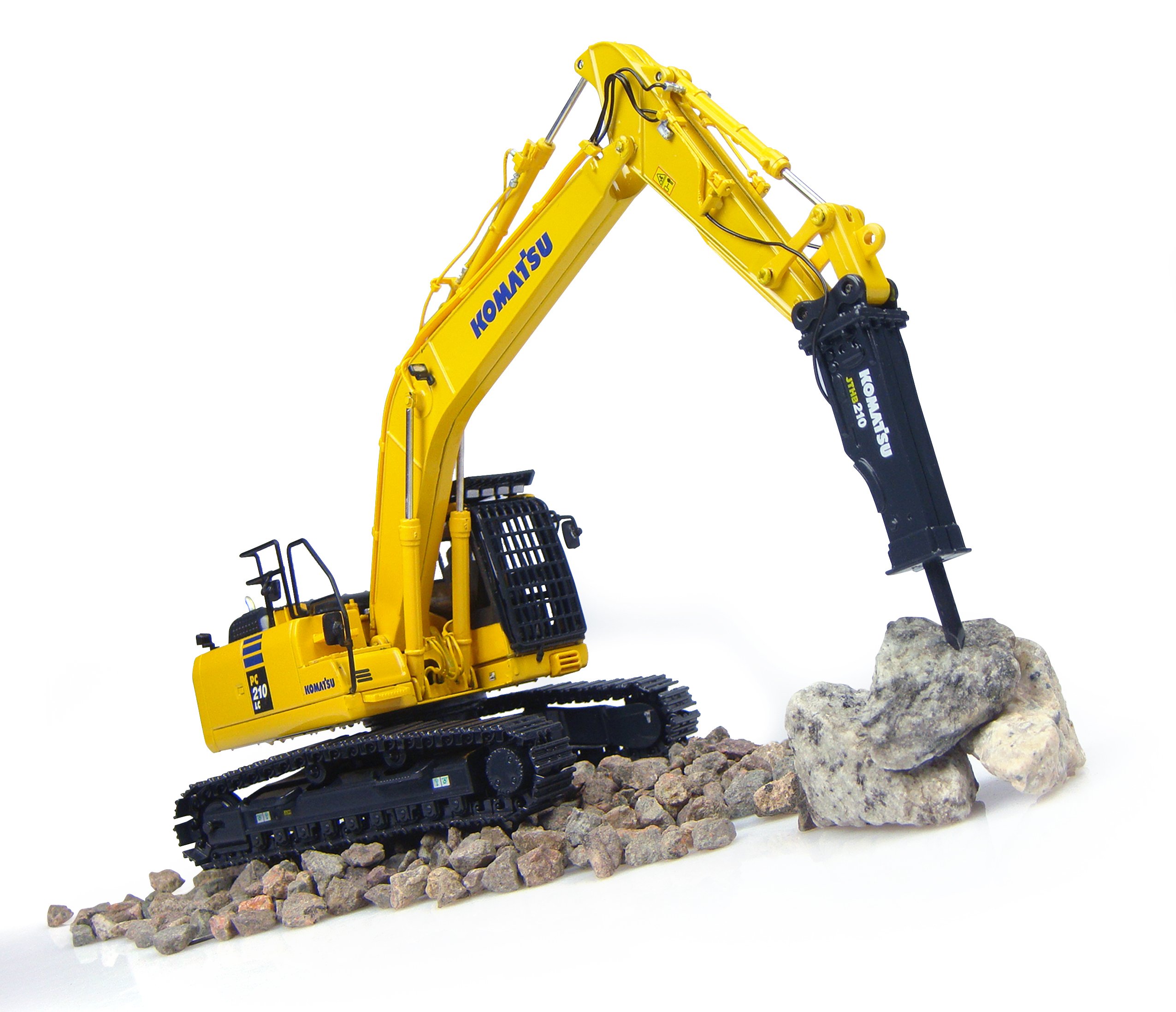 Universal Hobbies Model 1:50 Komatsu Digger PC 210LC-10 with Hydraulic Hammer UH-8096