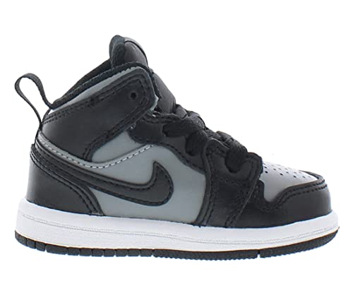 Jordan Toddler's 1 Mid Black/Gym Red-Particle Grey (640735 096) - 4