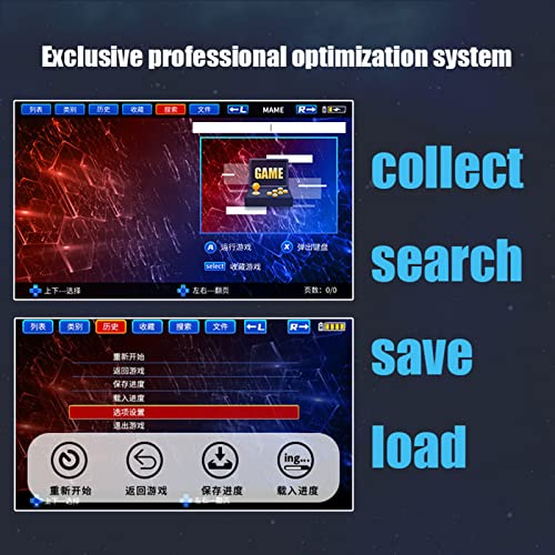 LIMKOO X70 Handheld Game Consoles, 128-Bit 7-Inch Large-Screen HD Double Pocket Game Console Built-in 19 Emulators Support Memory Expansion and Game Save(Color:Black)