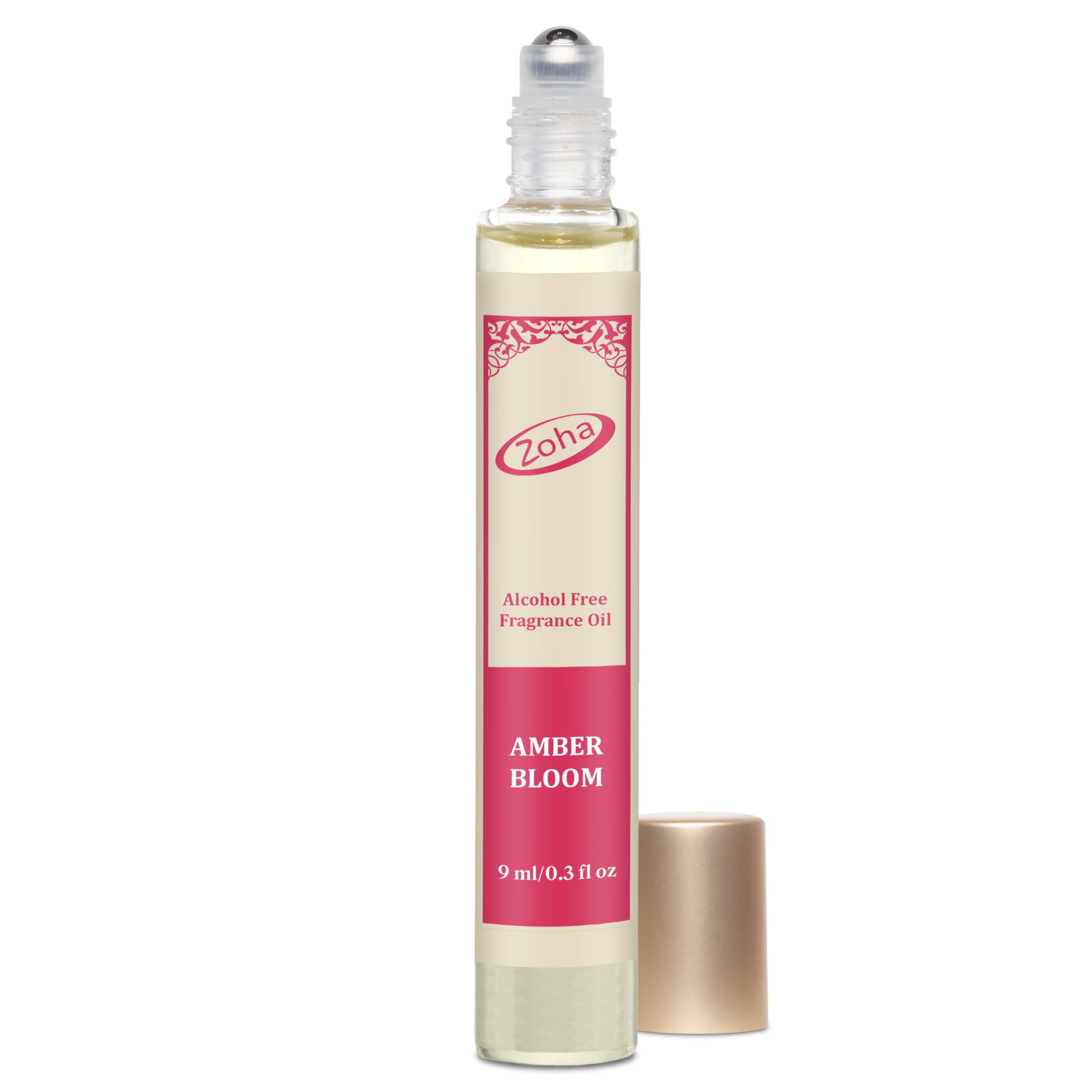Zoha Amber Bloom Oil Perfume for Women & Men, Roll On Perfume Oil and Amber Perfume Spray, Alcohol Free Skin Moisturizing Amber Oil Perfume