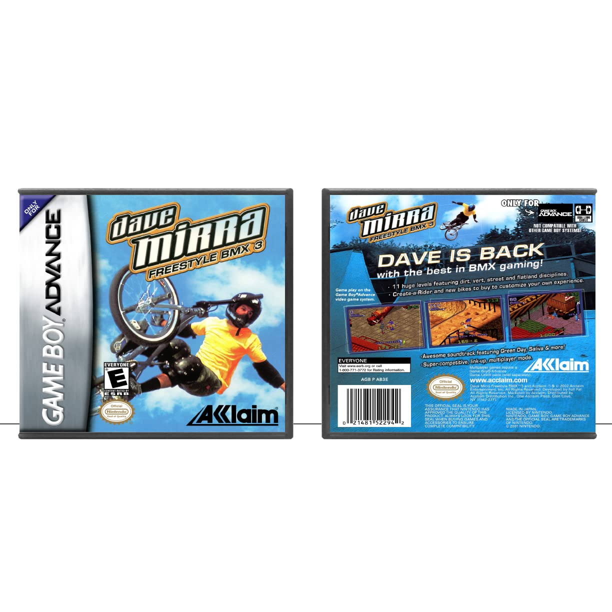 Dave Mirra Freestyle BMX 3 | (GBA) Game Boy Advance - Game Case Only - No Game