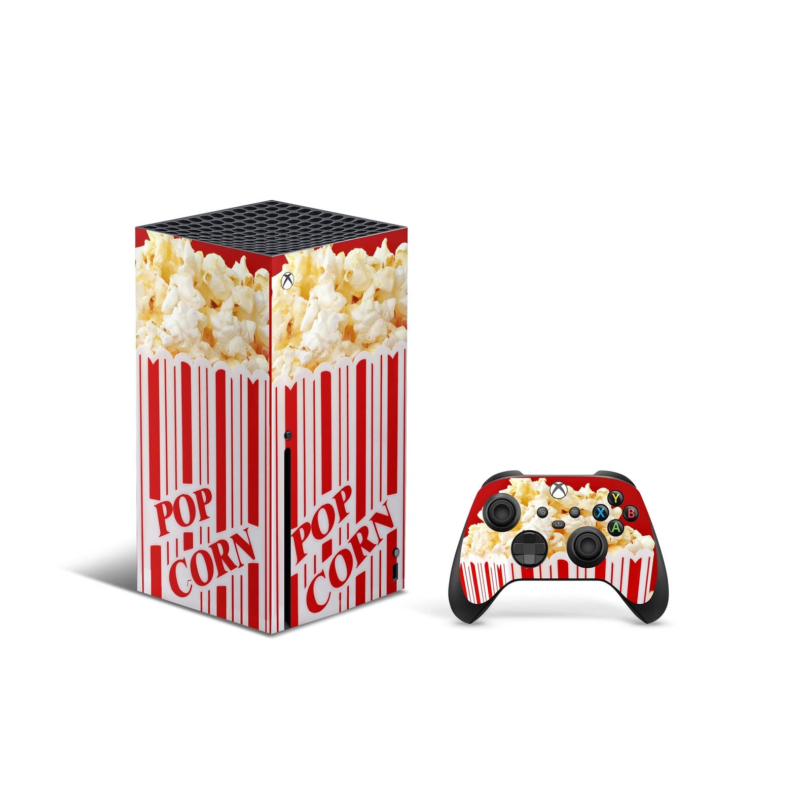 ZOOMHITSKINS Compatible with X1 Series X, 3M Technology PopCorn Red Yellow Movies Theaters, Durable, Bubble-free, Made in The USA