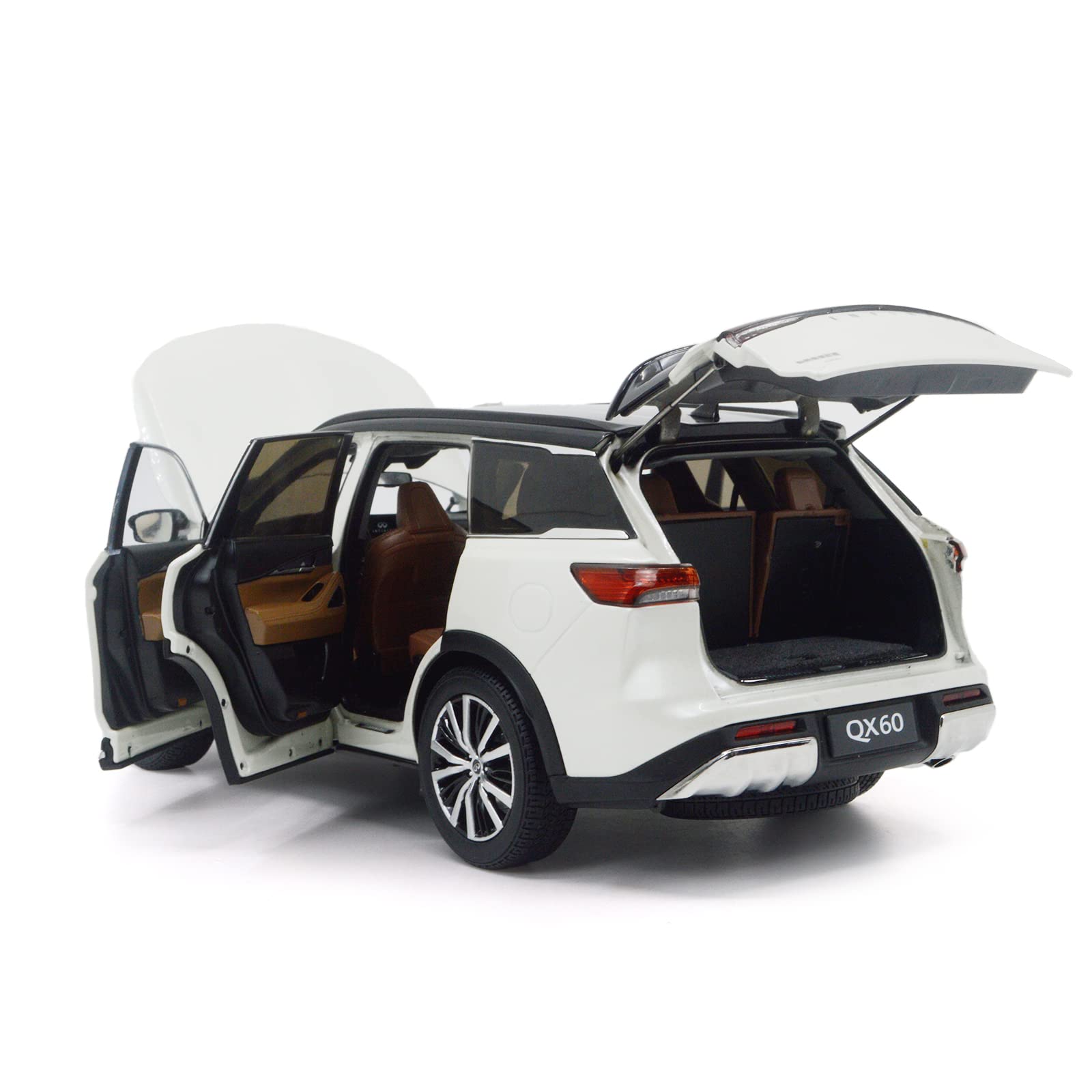Paudi Model 1/18 Scale Diecast Cars 2022 Infiniti QX60 Model Car For Adults Collection White