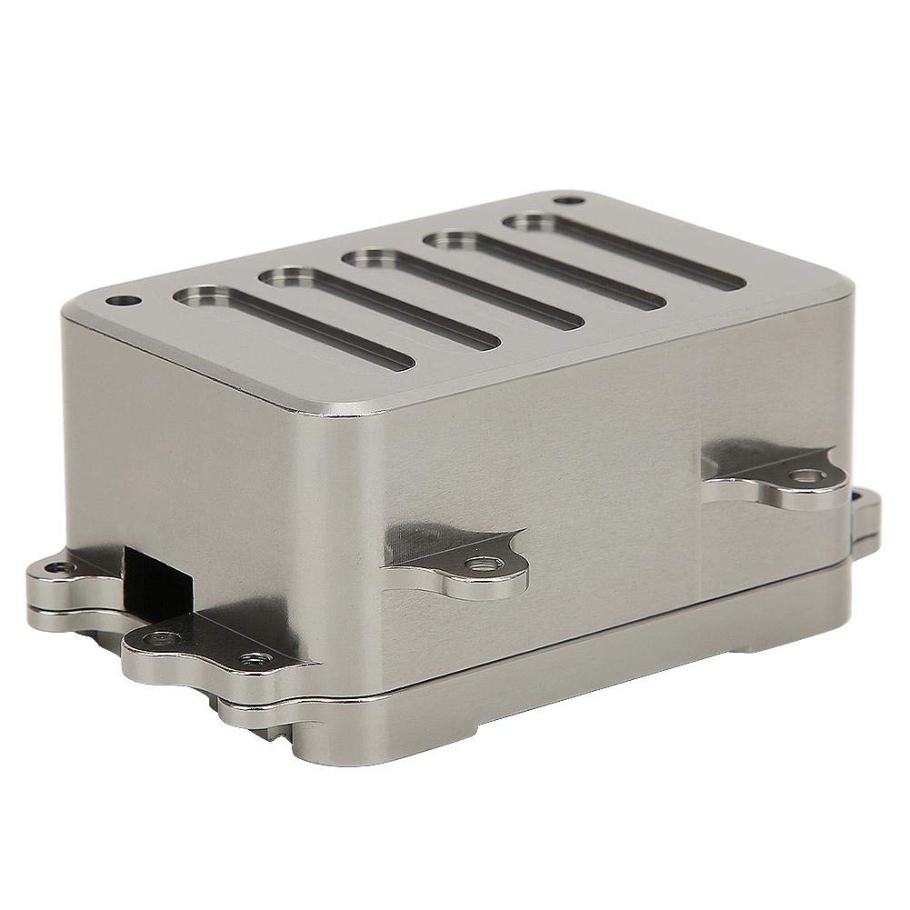 Receiver Box, 1:10 Scale Remoted Control Metal Receiver Box ESC Receiving Box RC Vehicle Accessories for SCX10 1/10 RC Crawler Kids Toy Car Rc Receiver Box Rc Receiver Box Rc Receiver Box