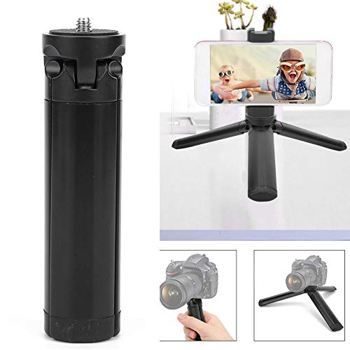 DAUERHAFT Mini Tripod,Camera Tripod Stand,Desktop Tripod,Action Camera Stand,Portable Tripod with Rubber Pad,Aluminium Alloy,for Mobile Phone,Cameras,Sports Cameras and Other Equipment