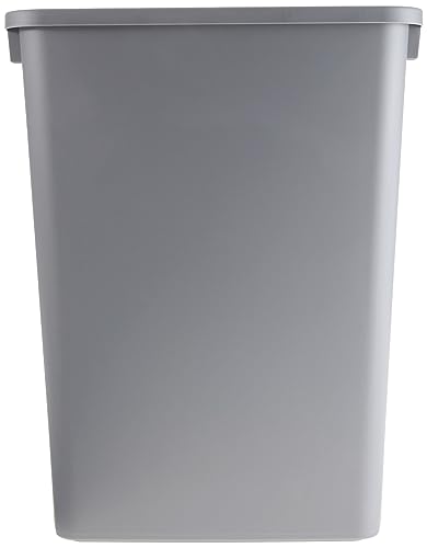 LOVMOR 35QT Kitchen Trash Can - Lightweight and Sturdy Slim Trash Can, Wastebaskets for Kitchen, Bathroom, Office, Workspace, Easy to Clean, 2 Pack, Gray