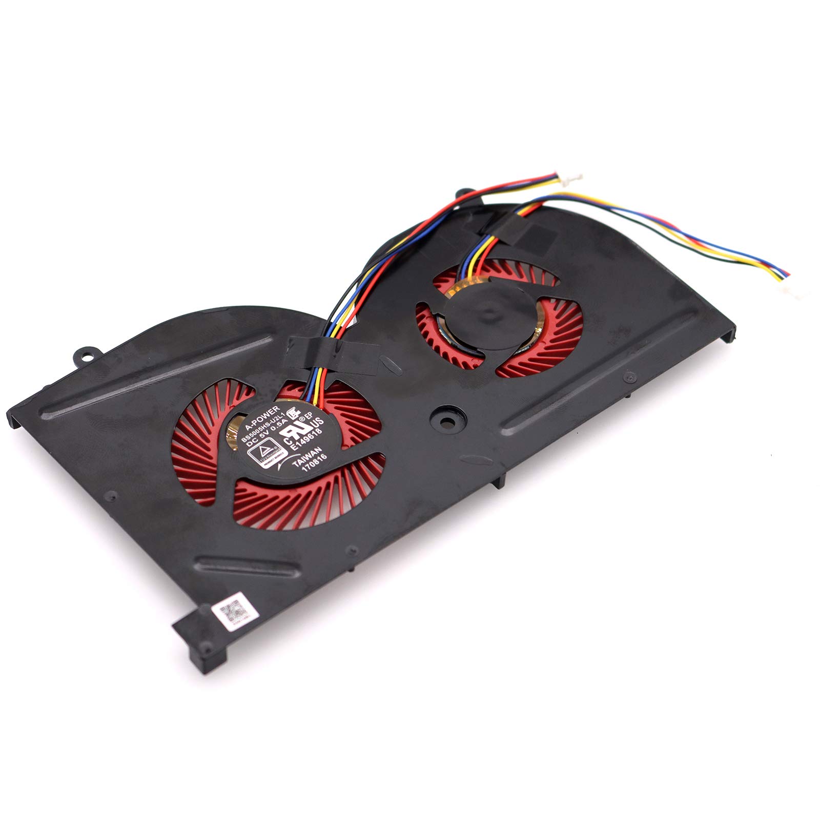 Deal4GO GPU Cooling Fan Replacement for MSi GS63 GS63VR GS73VR GS62 MS-16K2 MS-16K3 MS-16K4 MS-16K5 MS-17B1 MS-17B2 BS5005HS-U2L1