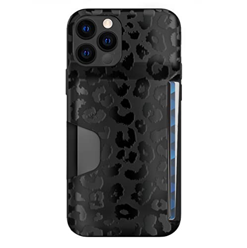 Velvet Caviar Compatible with iPhone 13 Pro Max Wallet Case for Women - Credit Card Holder Slot - Cute Slim & Protective Wallet Phone Cases [8ft. Drop Tested] - Black Leopard