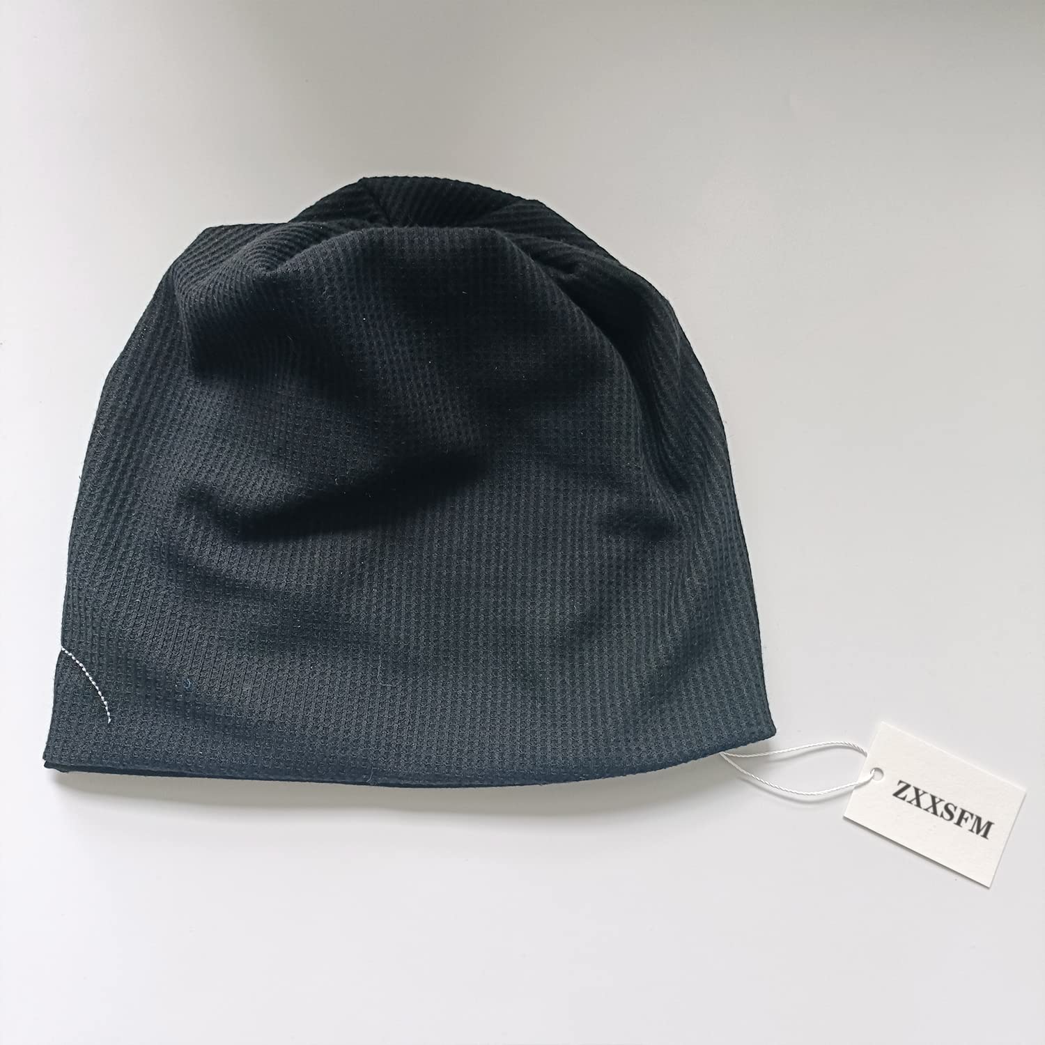 ZXXSFM- HatsοΌWomens Knitted Beanie Waffle Slouchy Skullcap for Men Stretchy Thin Acrylic Hat