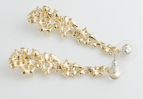CIShop Waterfall Earrings-UltraSparkling Long Pearl earrings with Simulated Diamonds-Super Beautiful
