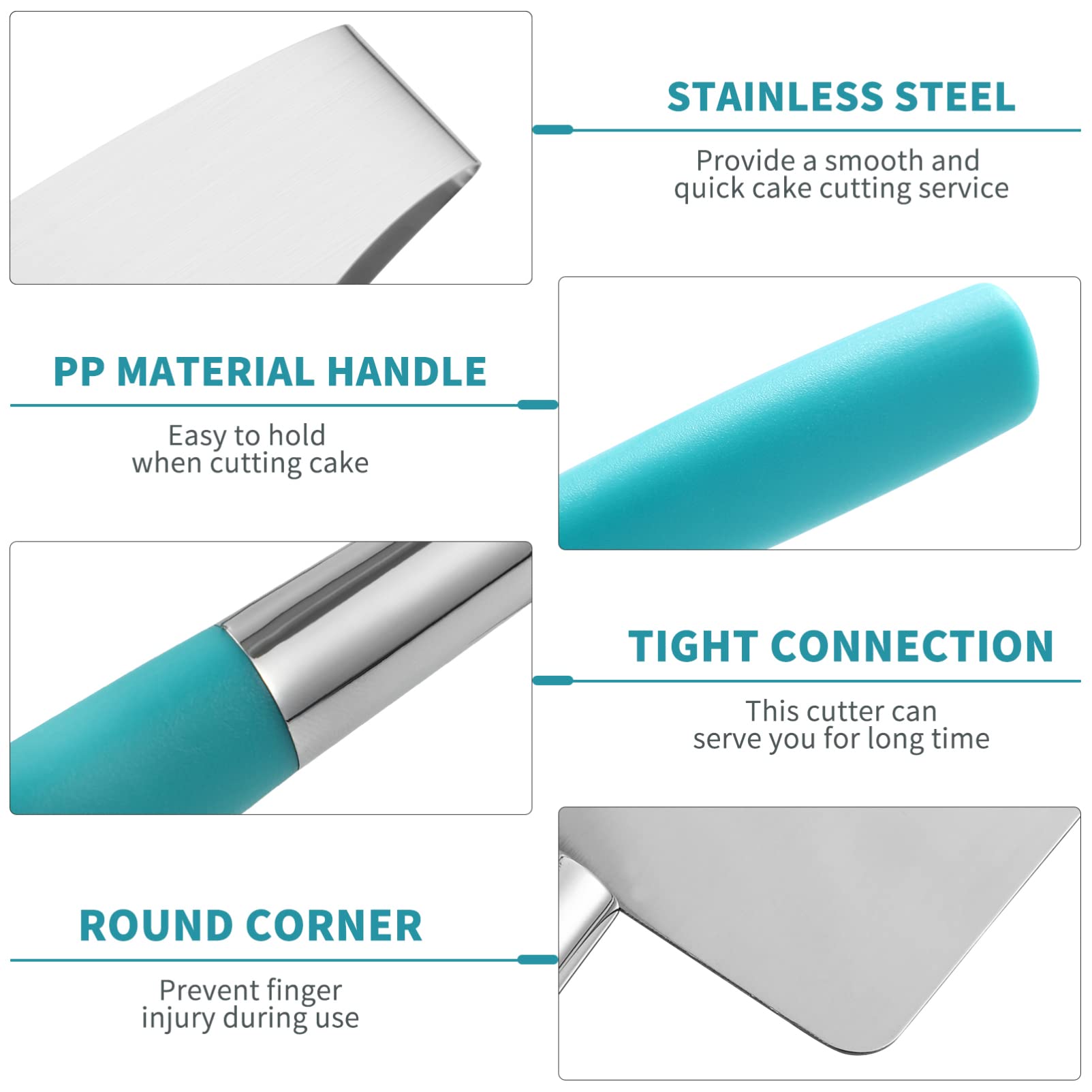 DOITOOL 2pcs Cake Cutter Pastry Cutter Stainless Steel Pie Pie Server Pie Cutter Pizza Kits Cake Lifter Metal Cake Server Butter Cutter Cake Slicer Cake Tongs Baby Old Fashioned