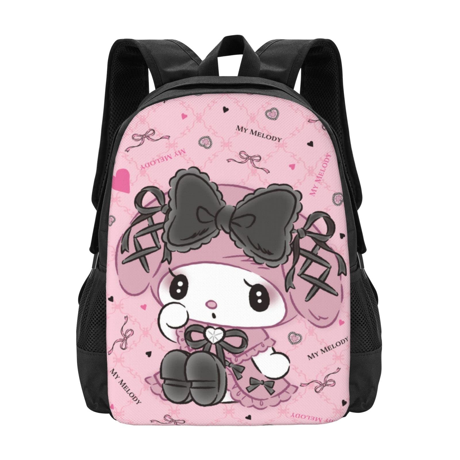 DIEZ Cartoon Backpack Melody Characters Print Backpack Cute Backpack Lightweight Backpack For School Travel Elementary School Bag Kawaii Melody