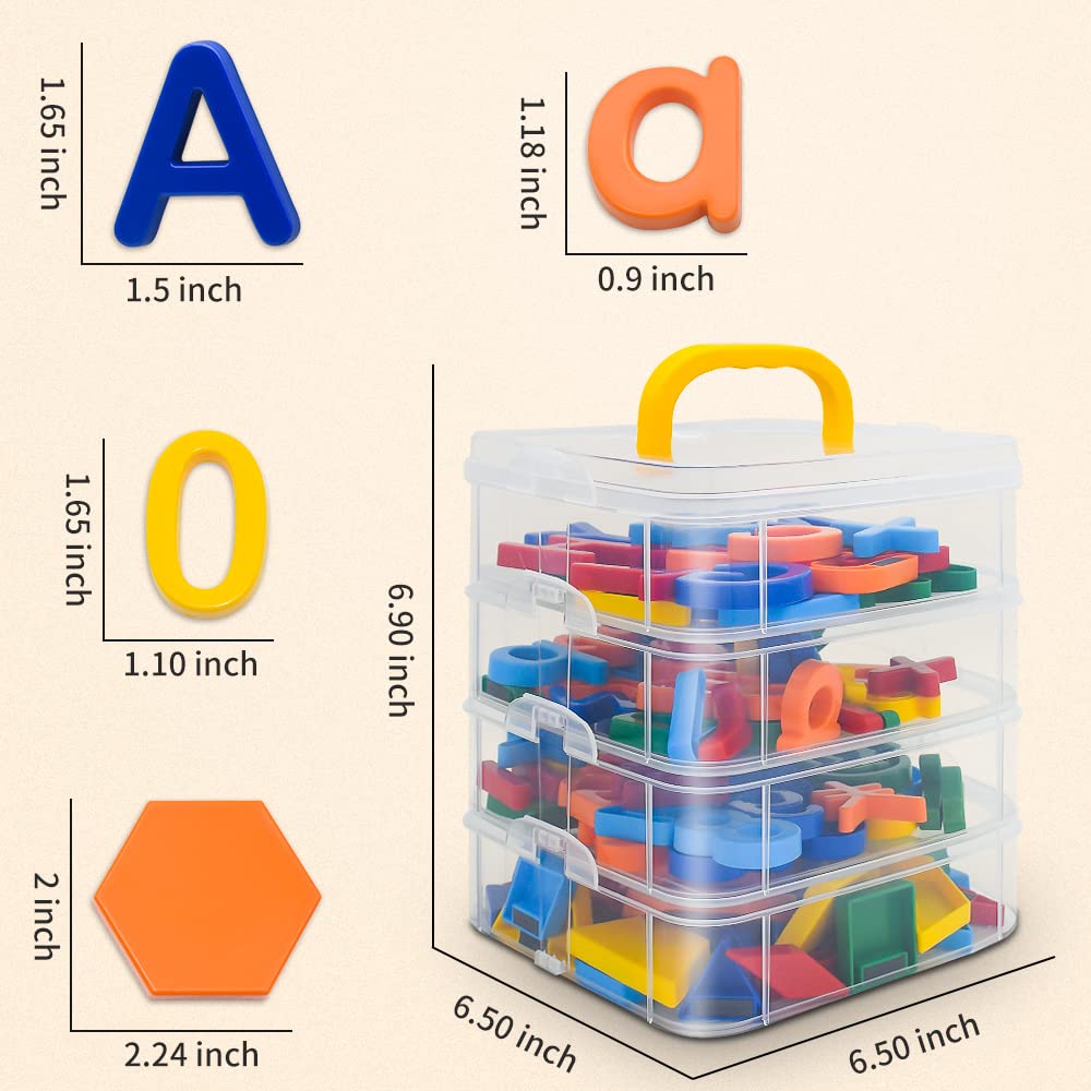 Dazzcool Magnetic Letters Numbers Kit for Toddlers, Preschool Learning Toys ABC Learning Fridge Magnet for Kids Magnetic Letters for Classroom Teaching Alphabet Magnets Toys 147PCS