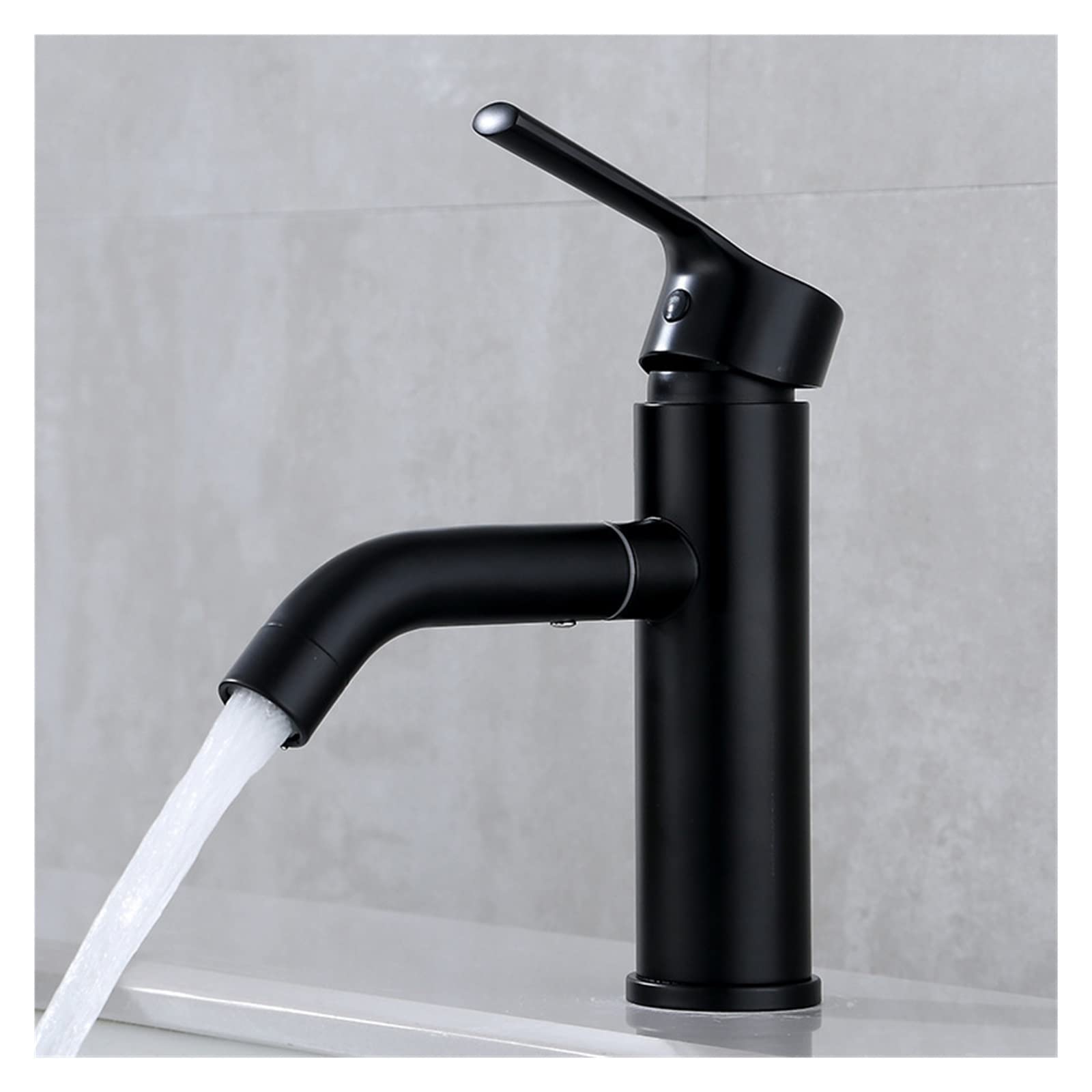 JEMITA Kitchen Faucet 304 Stainless Steel Black & Chrome Hot and Cold Mixer Sink Tap Deck Mount 360 Degree Swivel Kitchen Sink Faucets (Color : 02)