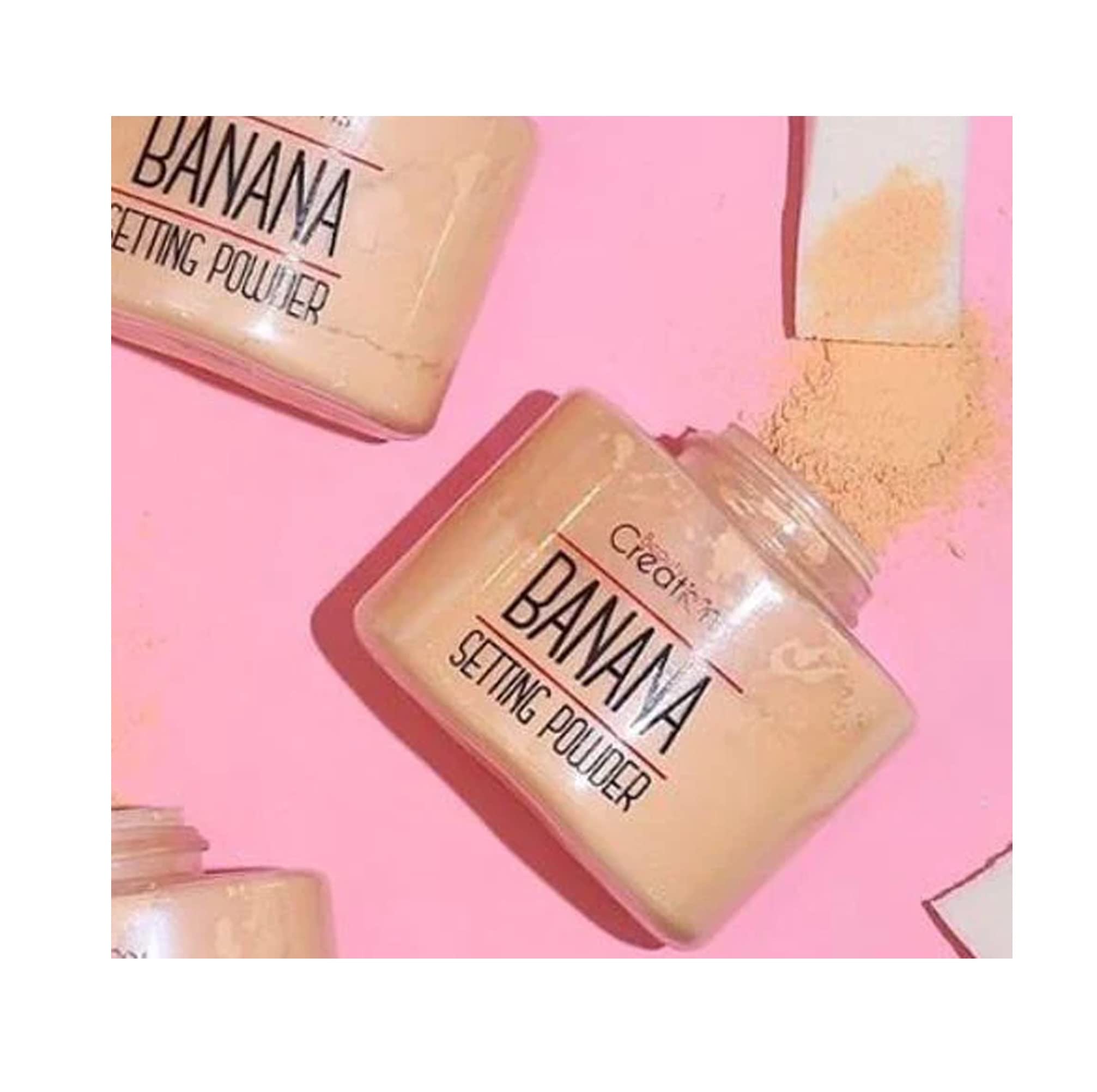 DEALPLUSDEAL Beauty Creations Banana Setting Loose Powder Minimizes Pores and Fine Lines Matte Finish Long Lasting Natural Face Makeup