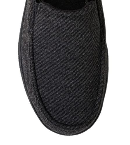 Dearfoams Men's Indoor/Outdoor Breathable Memory Foam Clog Slippers in Black 7-8 Small