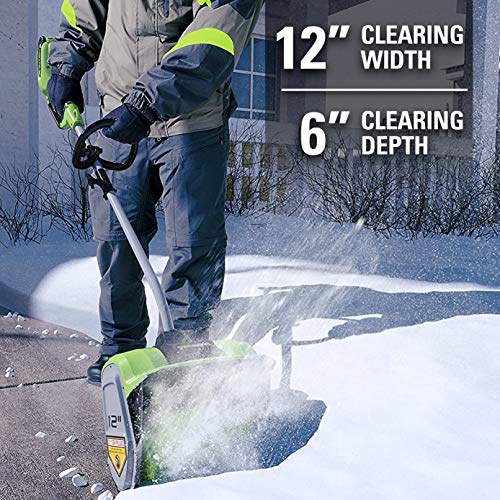 Greenworks 40V (75+ Compatible Tools) 12” Cordless Snow Shovel, Tool Only