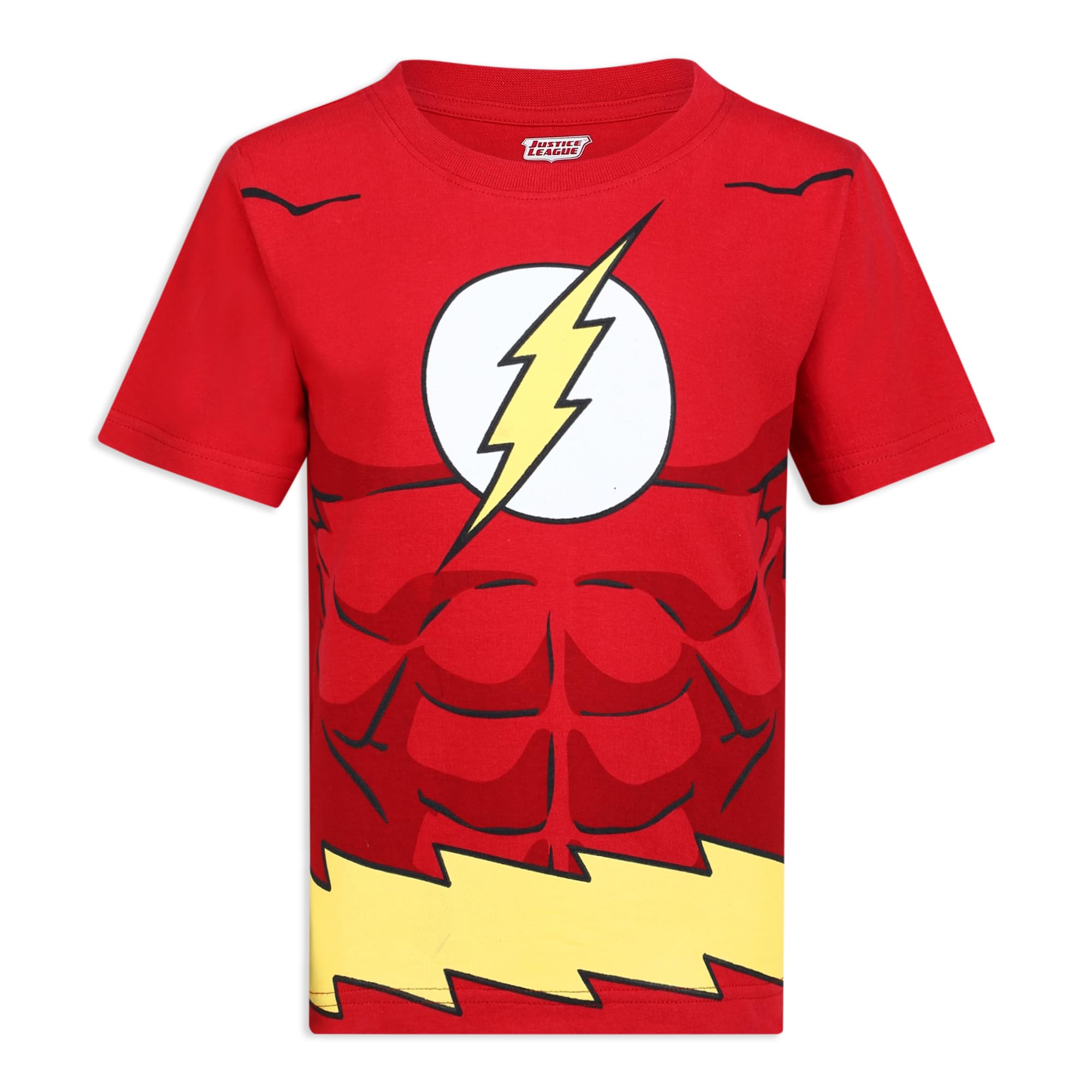 DC Comics Justice League Boys’ 4 Pack T-Shirts for Toddler and Little Kids– Blue/Red/Green/Gray