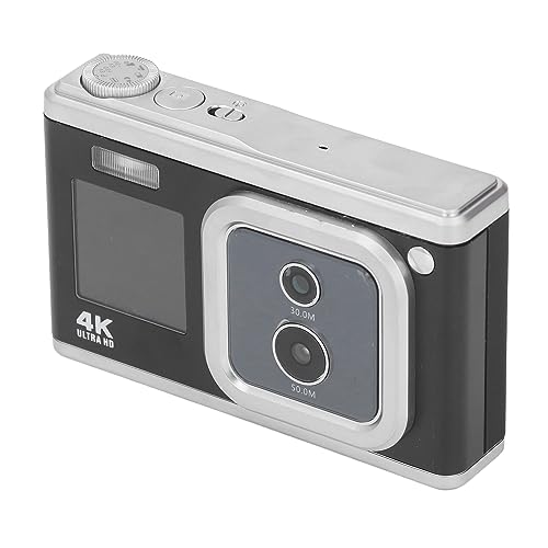 Digital Camera, Compact Digital Camera 50MP and 30MP 2 IPS Screen for Home (Black)