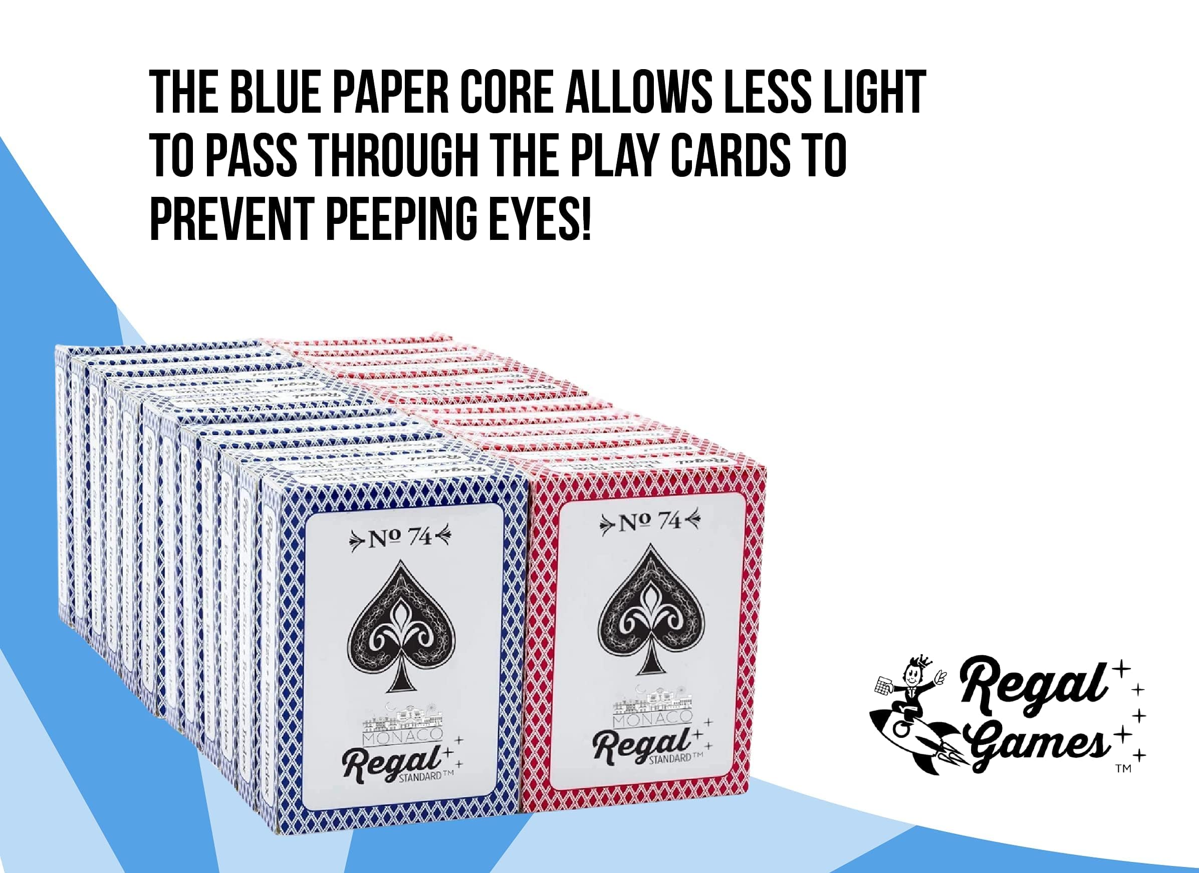Regal Games - Bulk Playing Cards Set for Adults & Professionals - 24 Standard Decks, Large Print Deck of Cards - Blackjack, Euchre, Canasta, Poker Cards - Fun & Travel Playing Cards (24 Pack)