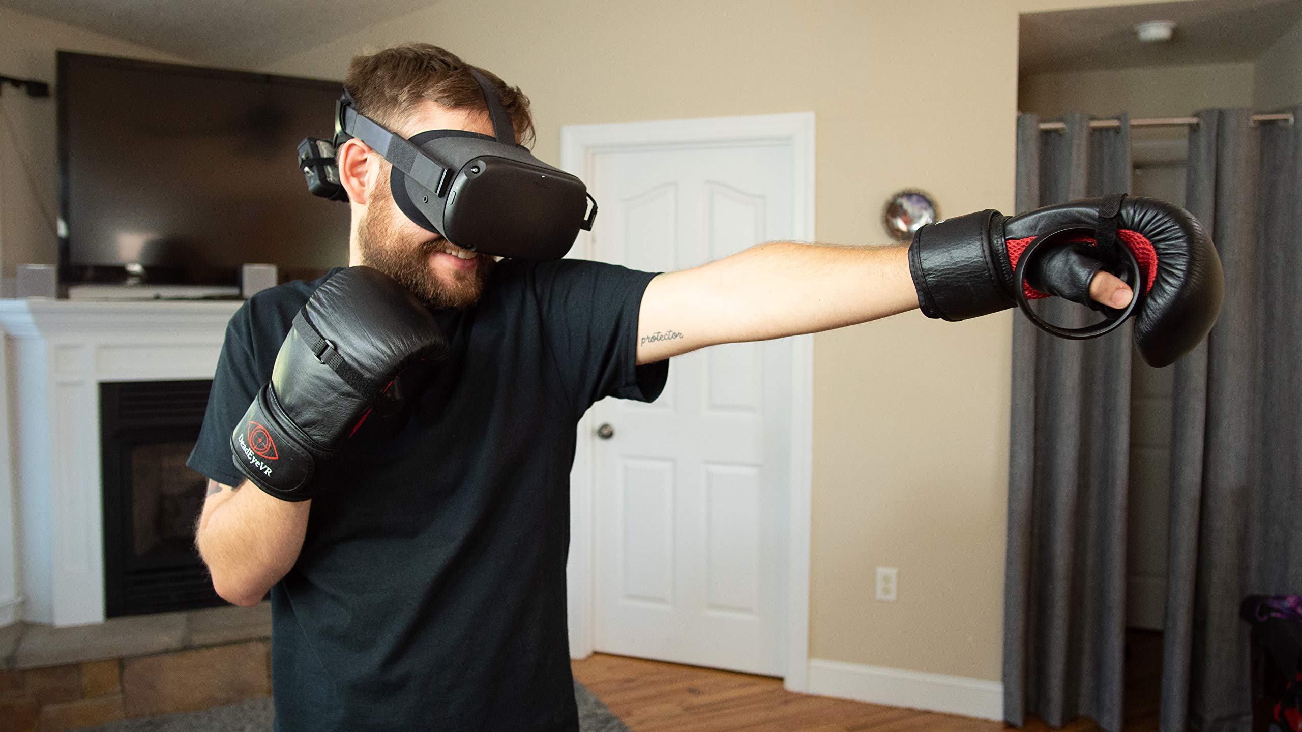 DeadEyeVR Ultimate Boxing Gloves - VR Boxing Mitts Controller Accessory for Thrill of The Fight FitXR BoxVR - Rift S, Oculus Quest 2, Index