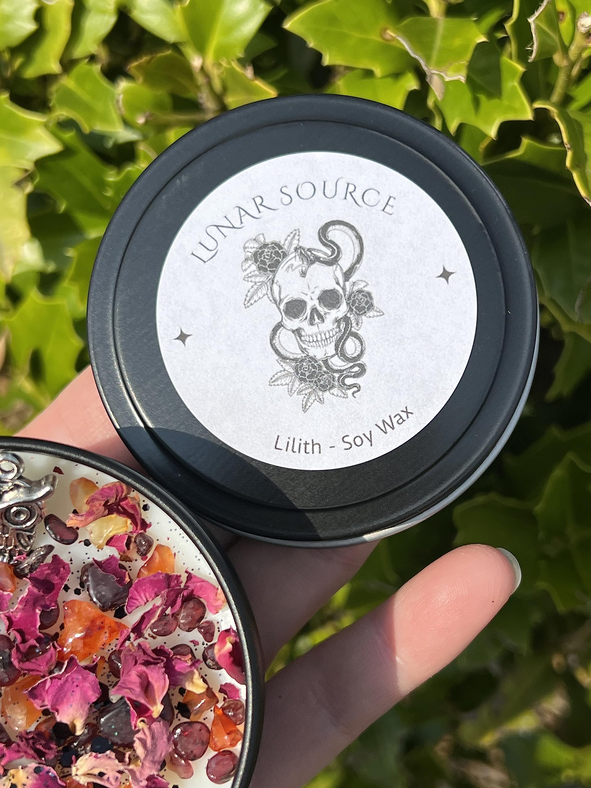 Lilith Candle | Witchcraft Pagan Witch Herbal Intention Dark Moon Goddess Lilit Temptress Spell Ritual Altar Devotee Offering Scented Gift
