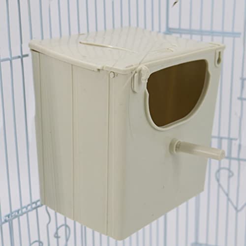 Happyyami 3pcs Plastic Birds Nesting House Bird Finch Nest Breeding Box Outdoor Mounted Parakeet Nest Box Plastic Hanging Bird Hut for Bird Cockatiel Parrot Budgie Random Color