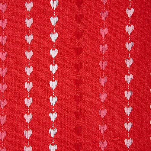 DII Valentine's Day Collection Kitchen, Dishtowel/Dishcloth Set, Hearts Dobby Stripe, 6 Piece