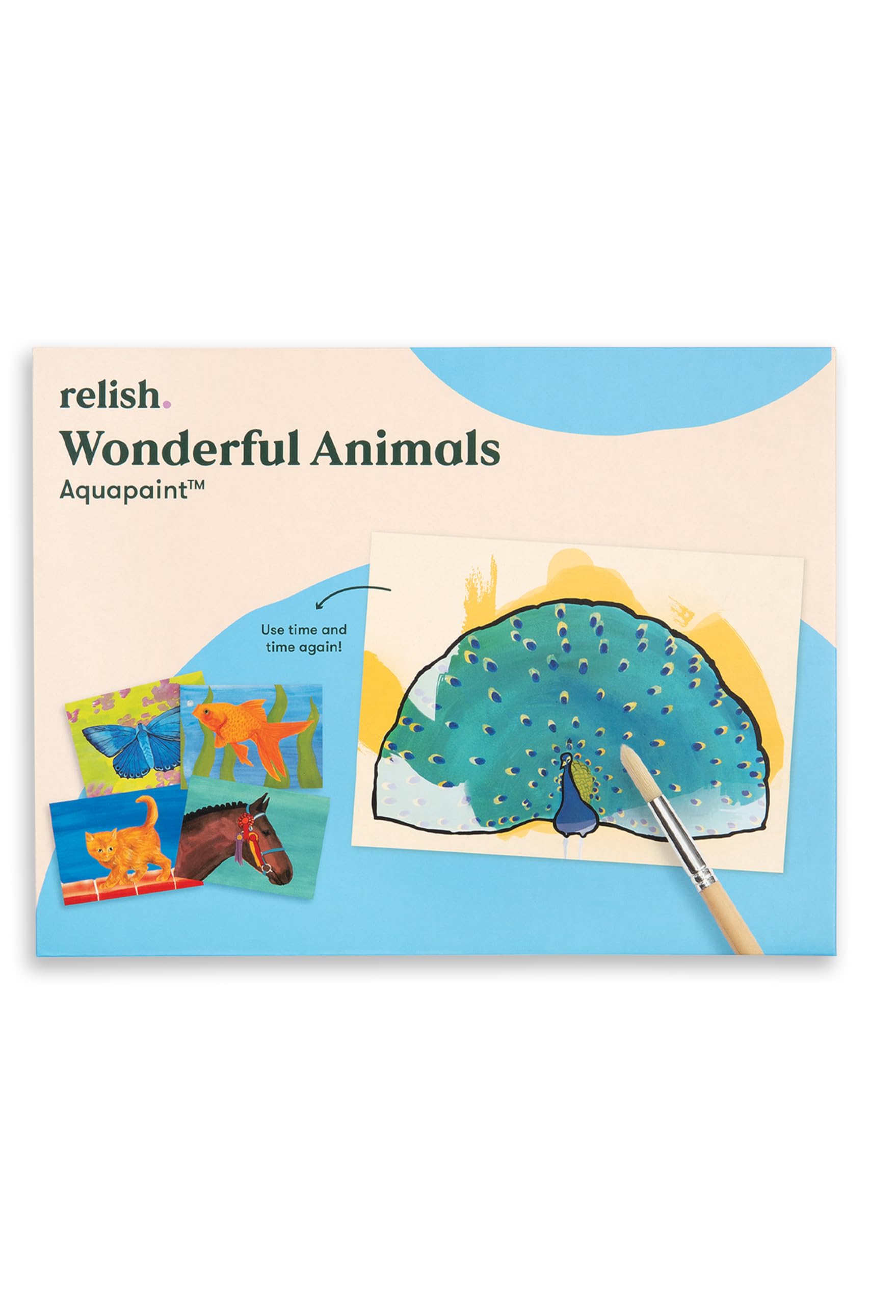 Relish - Aquapaints Activities for Seniors - Pack of 5 Reusable Water Painting Toys, Wonderful Animals, Specialized Products & Gifts for Elderly