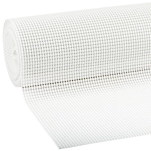 EasyLiner Select Grip Shelf Liner for Drawers & Cabinets - Easy to Install & Cut to Fit - Non Slip Non Adhesive Grip Shelf Liner for Kitchen Drawers, Bathroom, Pantry - 12in. x 24ft. - White