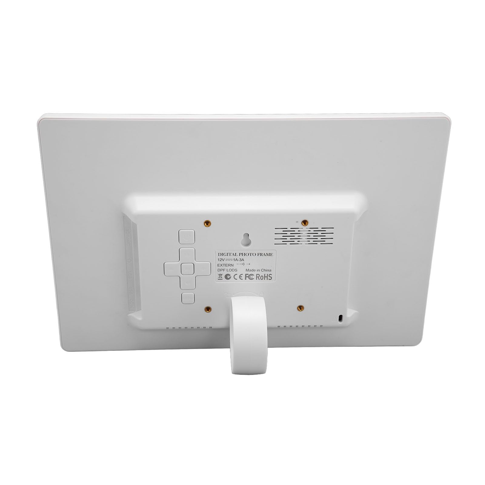 Digital Photo Frame, White Plug and Play Built in Speaker LCD Display Electronic Photo Album 1280x800 100β240V for Musics for Videos (US Plug)