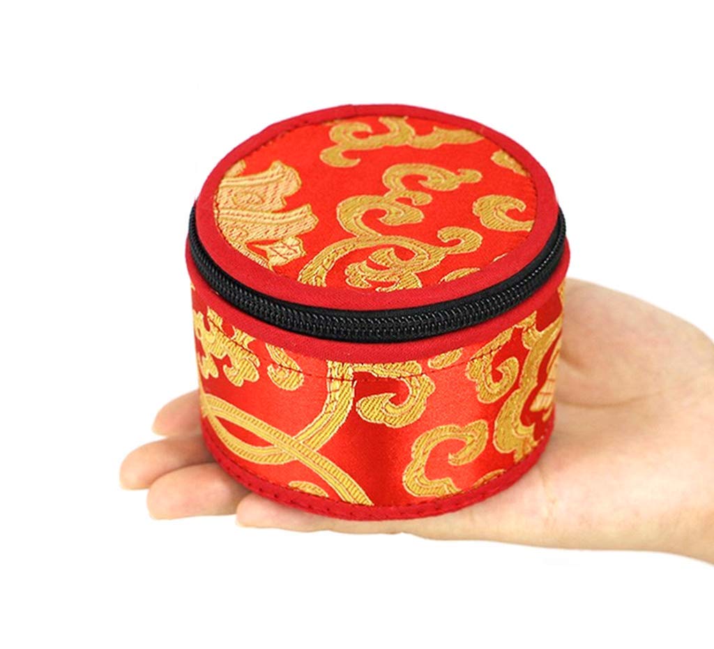 Singing Bowl Storage Bag - Singing Bowl Carry Case Bag, Zipper Closure, Colors Vary (D:5.51in/14CM)