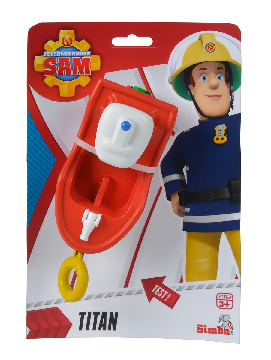 Simba Fireman Sam 109252134 Wind-Up Boat Titanium with Cord 13 cm