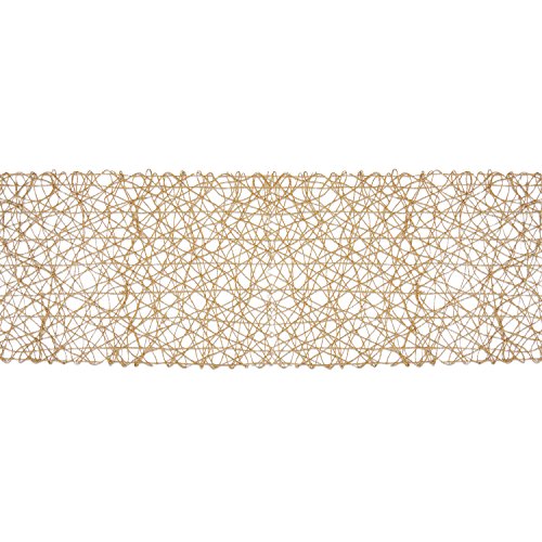 DII Woven Paper Tabletop Collection Holiday or Event Décor, Reversible Table Runner, 14x72, Taupe
