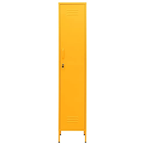 vidaXL Metal Storage Cabinet, Storage Locker with Adjustable Shelves, Locker Organizer for School Office, Locker Cabinet, Modern Style, Black Steel