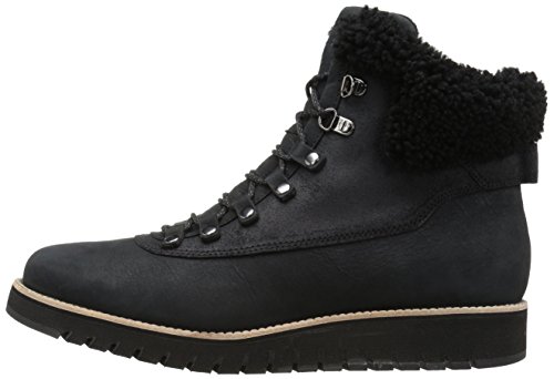 Cole Haan Women's Zerogrand Explorer Hiker Hiking Boot, black leather waterproof/black shearling, 6.5 B US